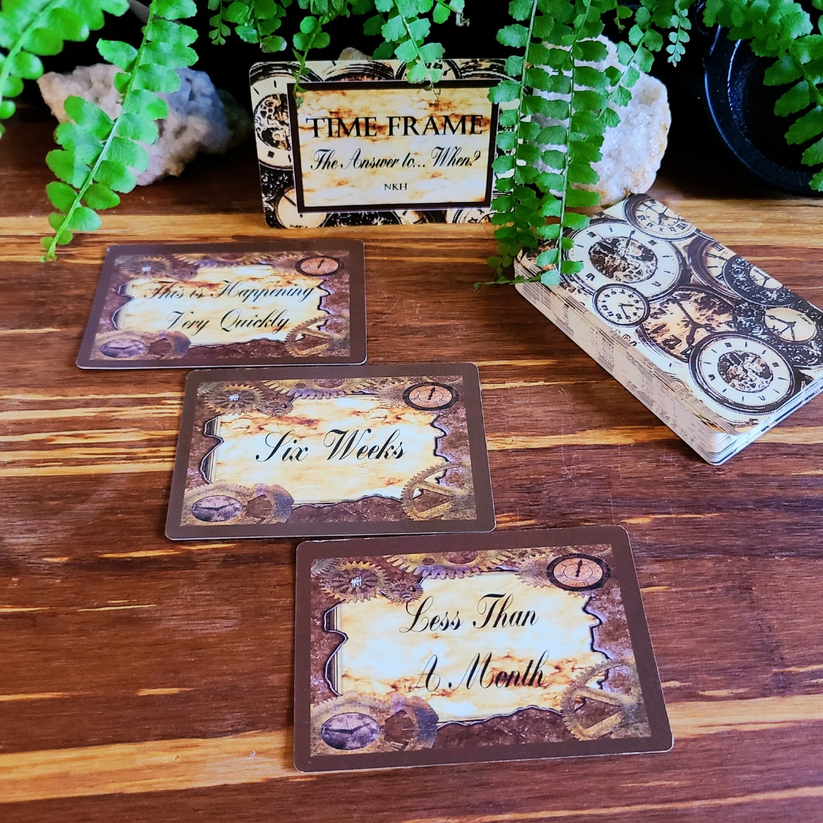 TIMEFRAME Deck - Steampunk Time-Themed Design with Clocks Featuring "T ...