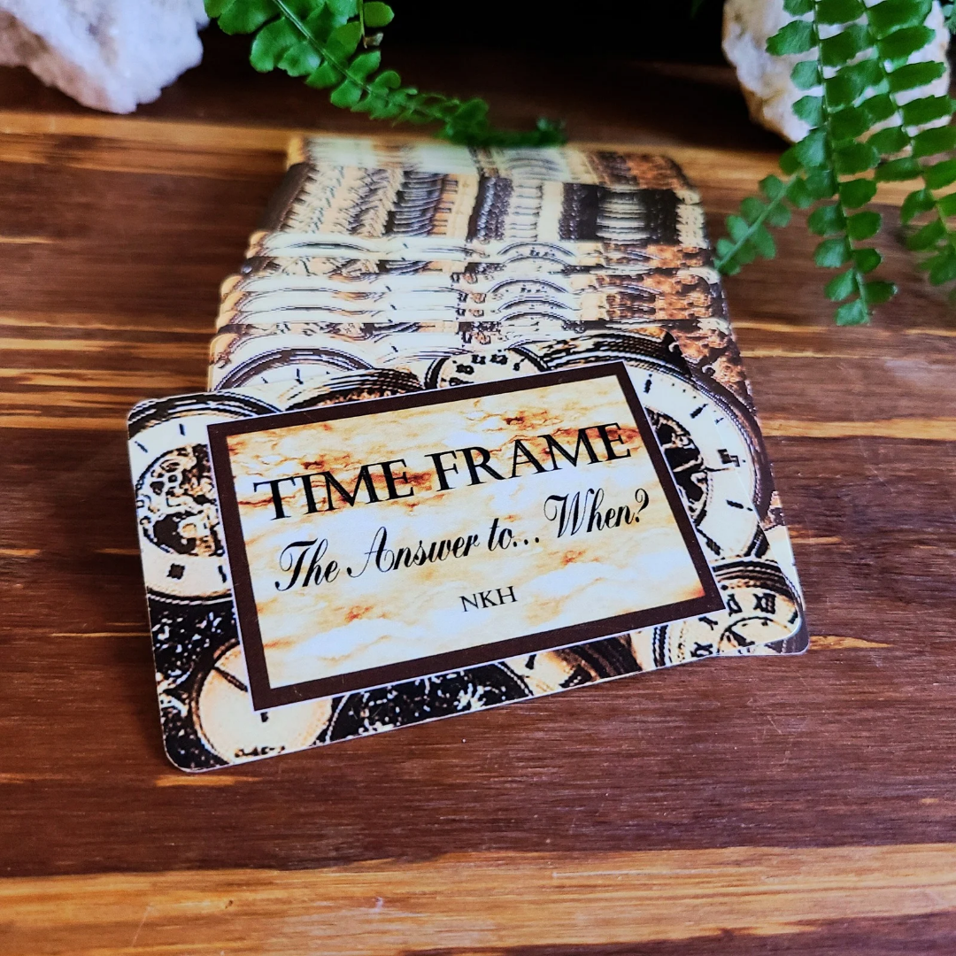 TIMEFRAME Deck - Steampunk Time-Themed Design with Clocks Featuring "T ...