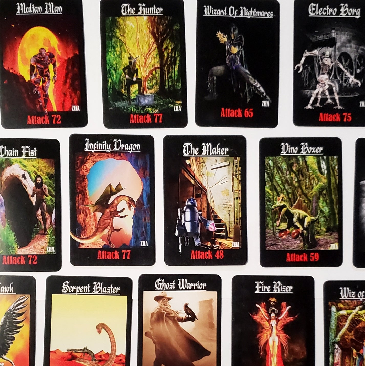 War Monsters Kids Playing Cards Game by ZHA – NKH TAROT